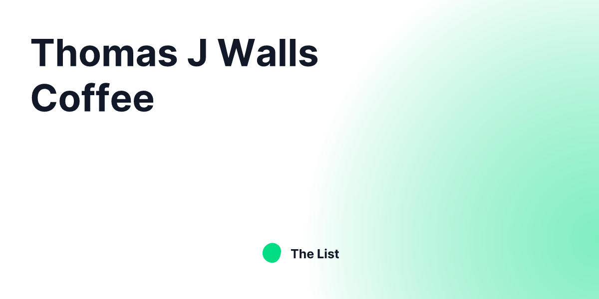 Thomas J Walls Coffee