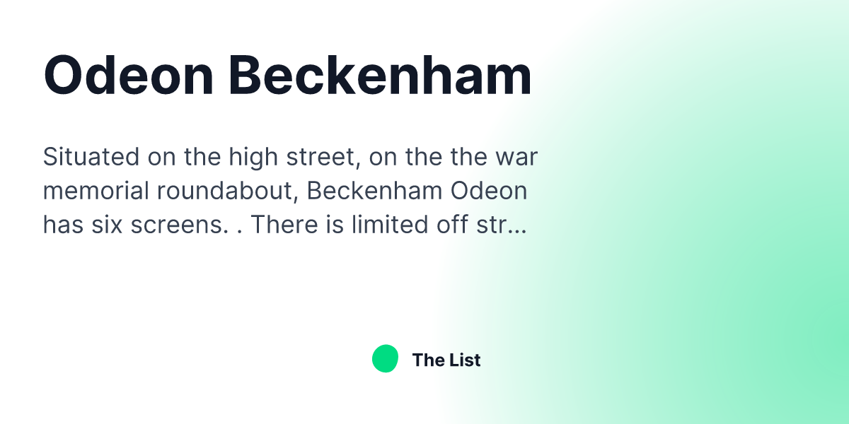 Odeon Beckenham